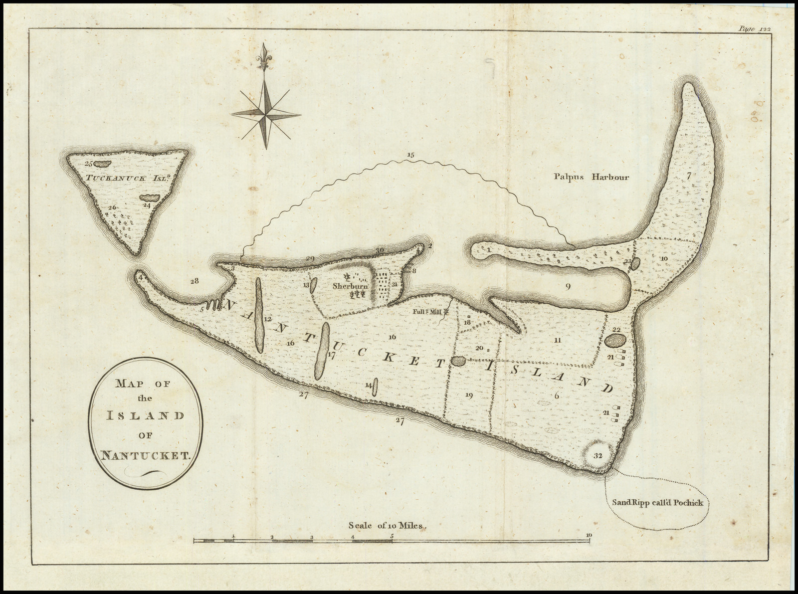 (First Separate Map of Nantucket) Map of the Island of Nantucket ...