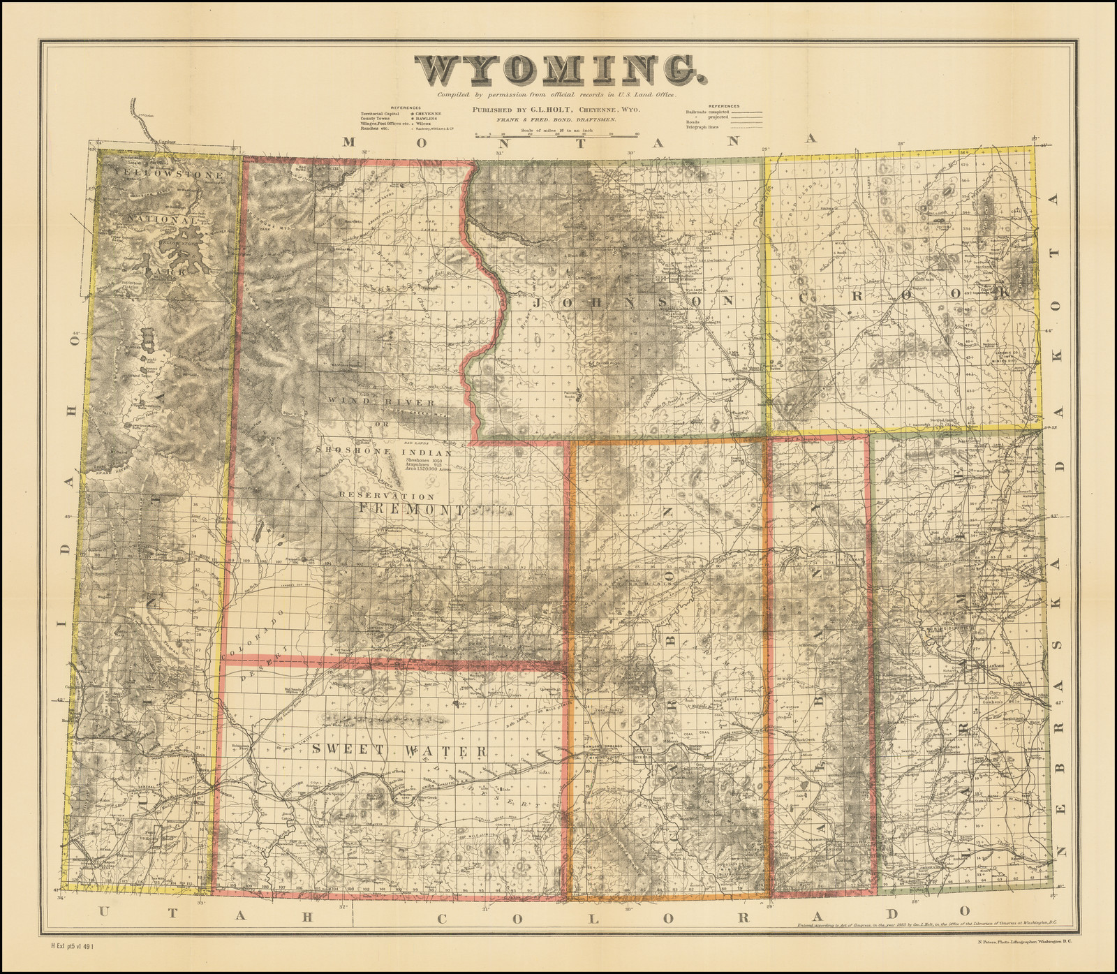 Wyoming. Compiled by permission from official records of the U.S. Land ...