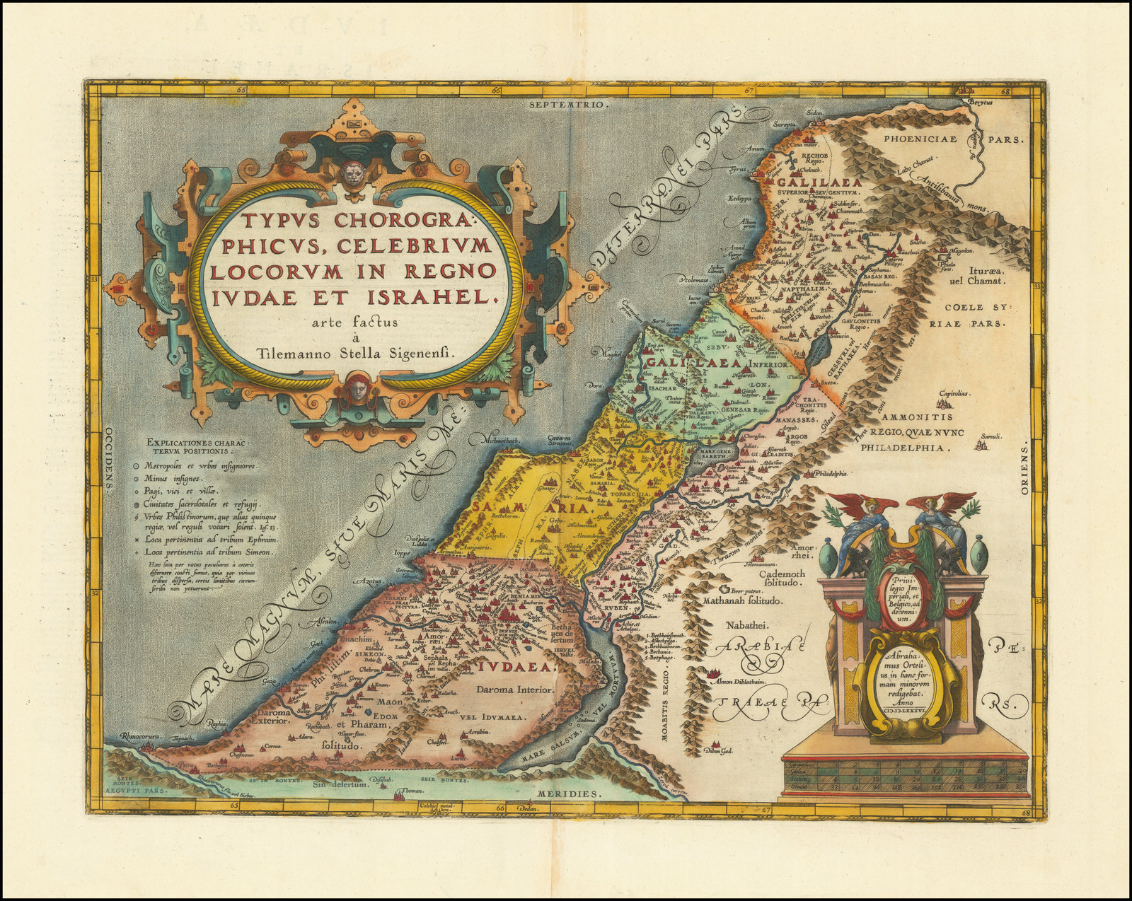 Typus Chorographicus, Celebrium Locorum In Regno Iudae et Israhel arte ...