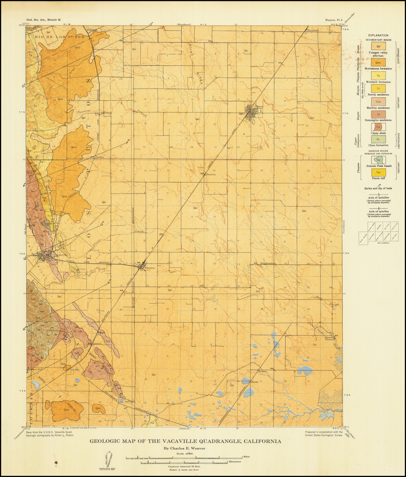 (Solano County, California) Geological Map of the Vacaville Quadrangle ...