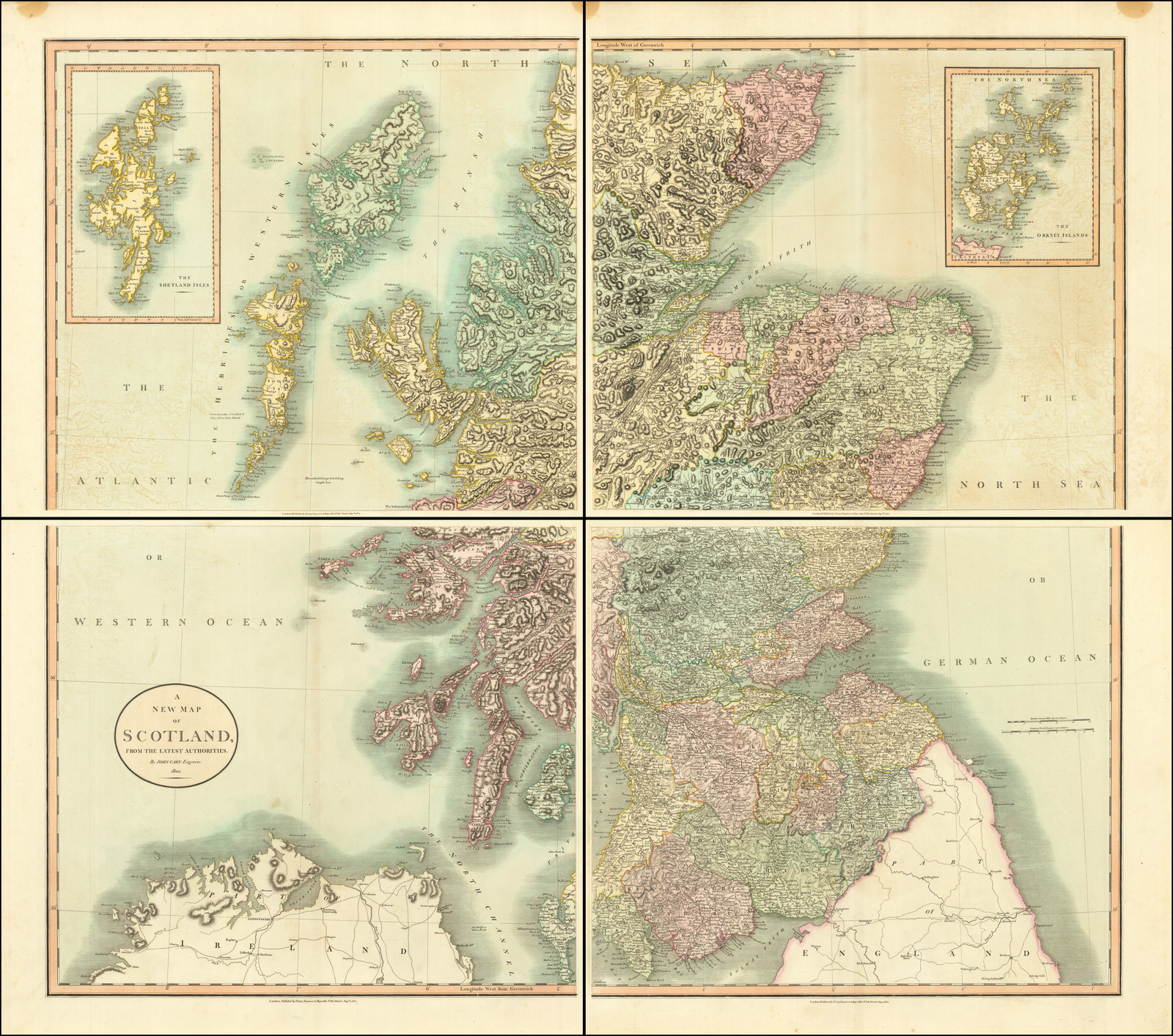 A New Map of Scotland From The Latest Authorities . . . 1801 - Barry ...