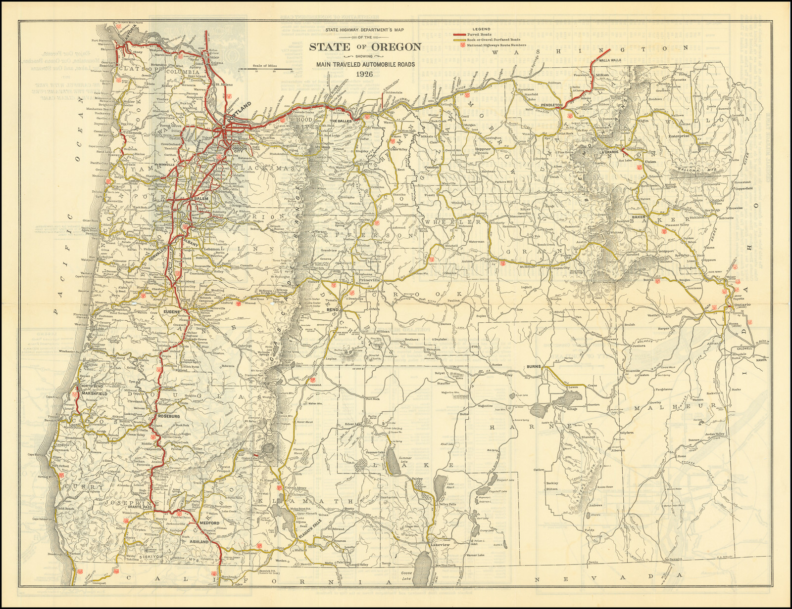 Oregon State Highway Map Eugene AARoads