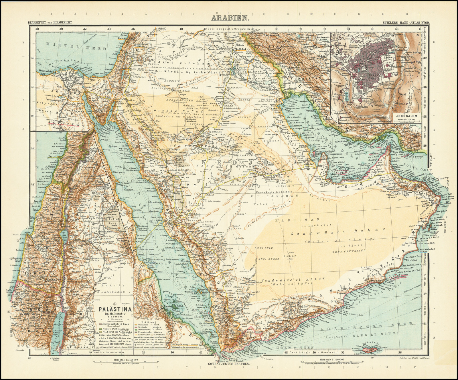 Arabien - Barry Lawrence Ruderman Antique Maps Inc.