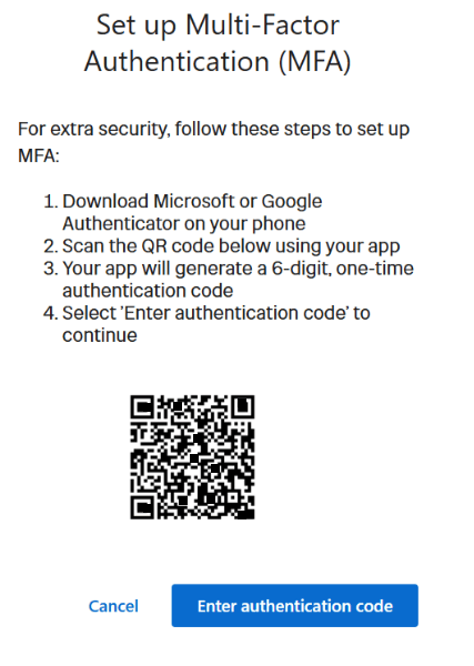 Set up Multi-Factor Authentication - Rail Data Marketplace