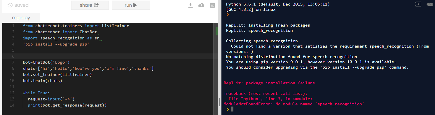 Python Package Installation Failure Replit
