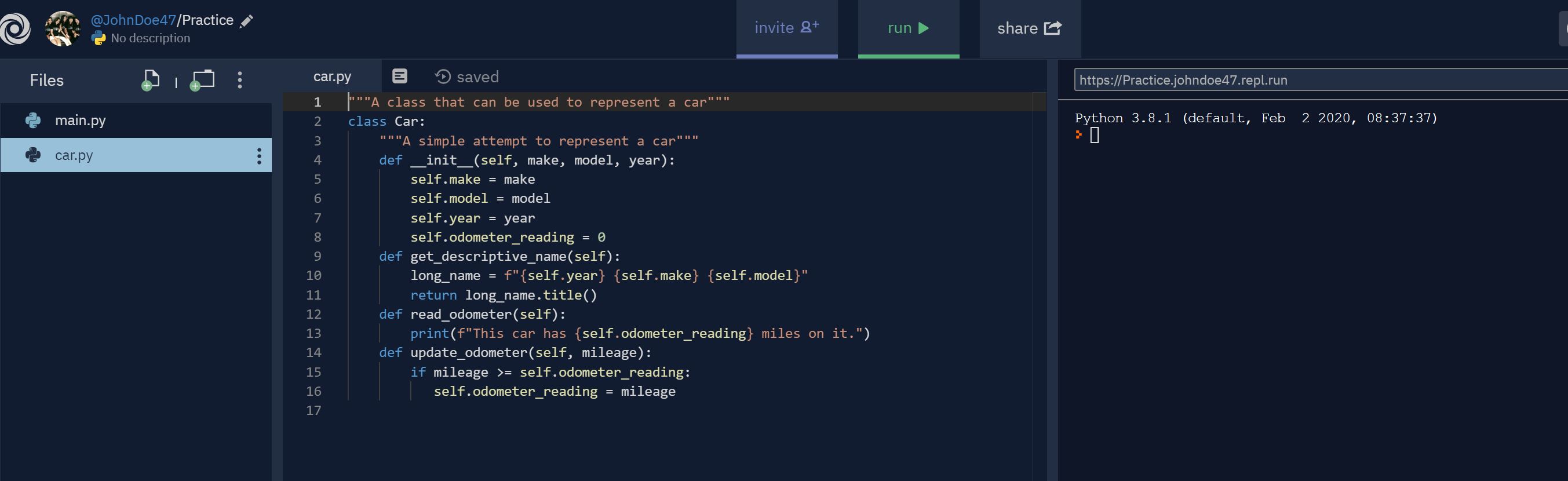 How do I separate the class code into its own module from the import ...