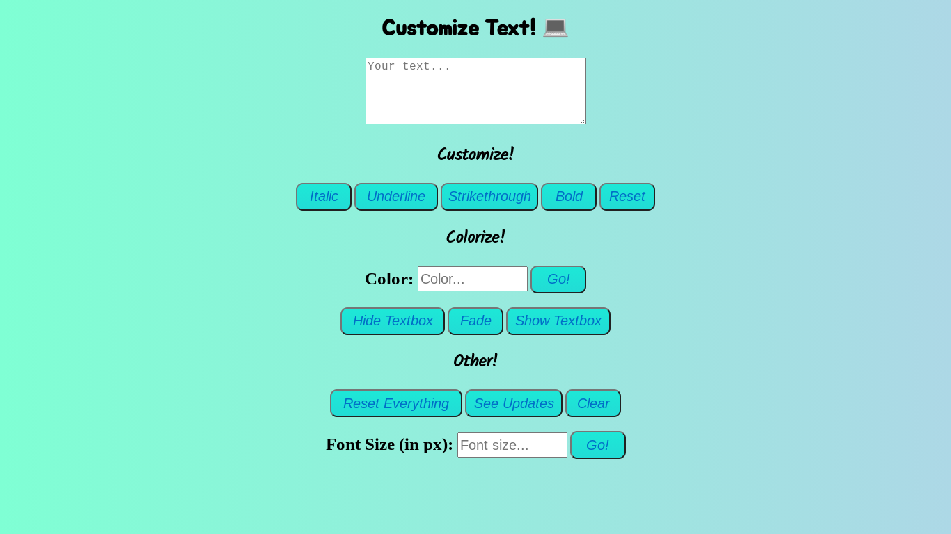 Customize Text - Replit