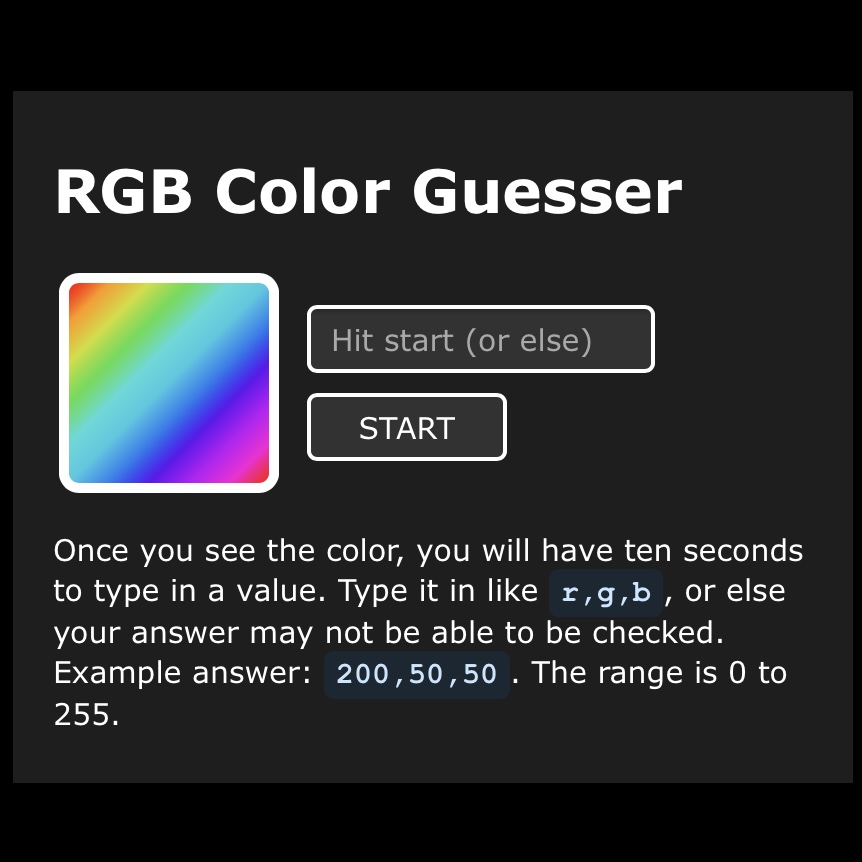 Rgb Guesser Replit