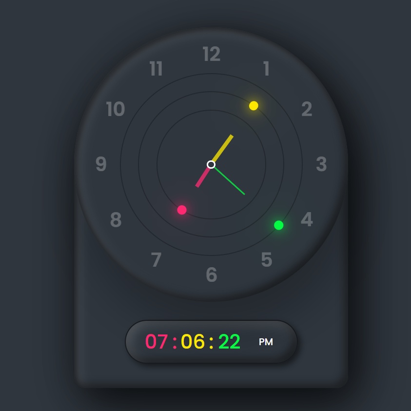 Neumorphism Analog Working Clock - Replit Neumorphism Analog Working Clock - Replit