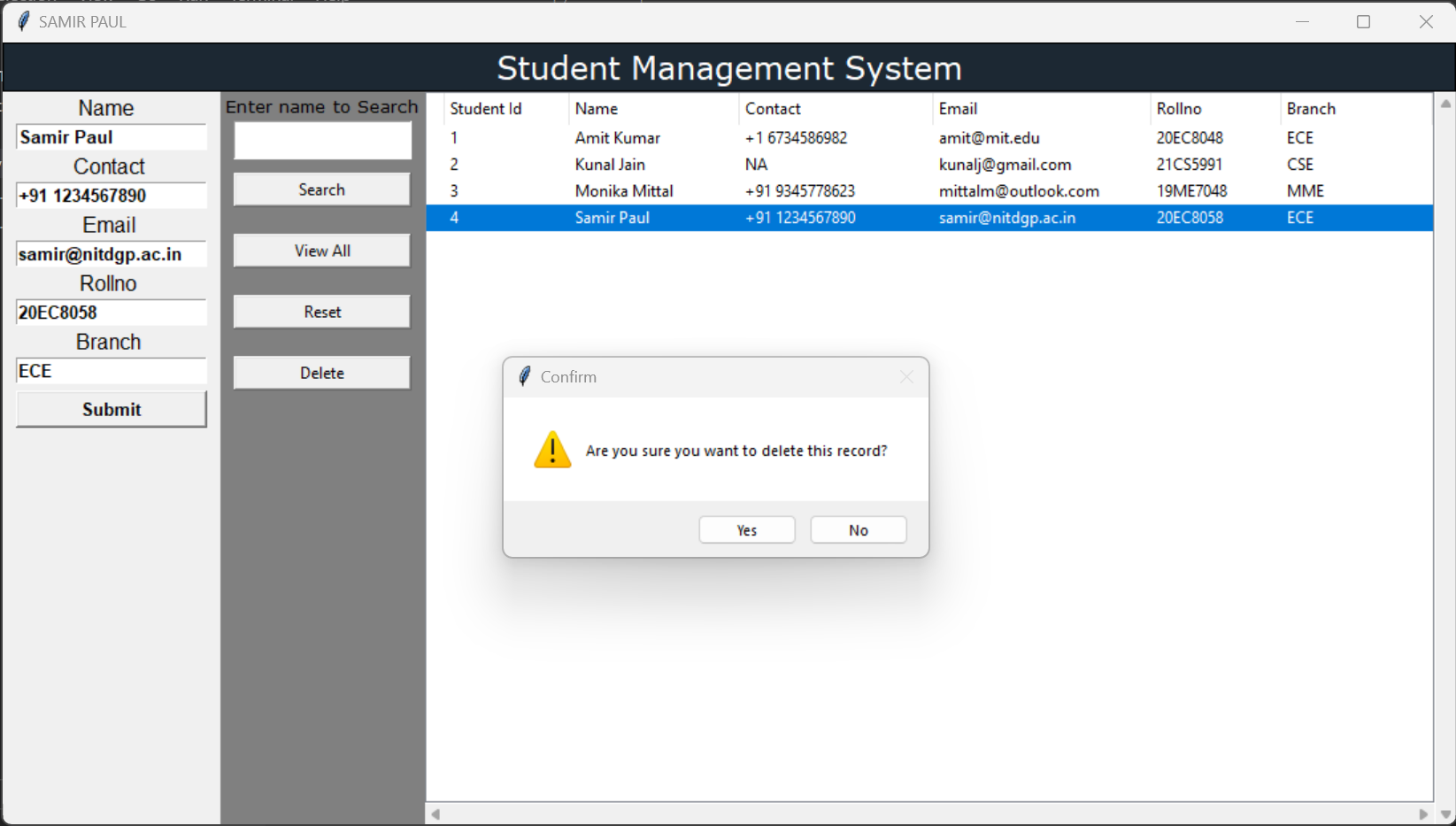 Student management system Replit student-management-system-replit
