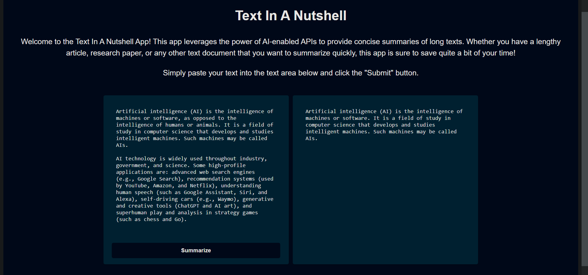 Text In A Nutshell - Replit