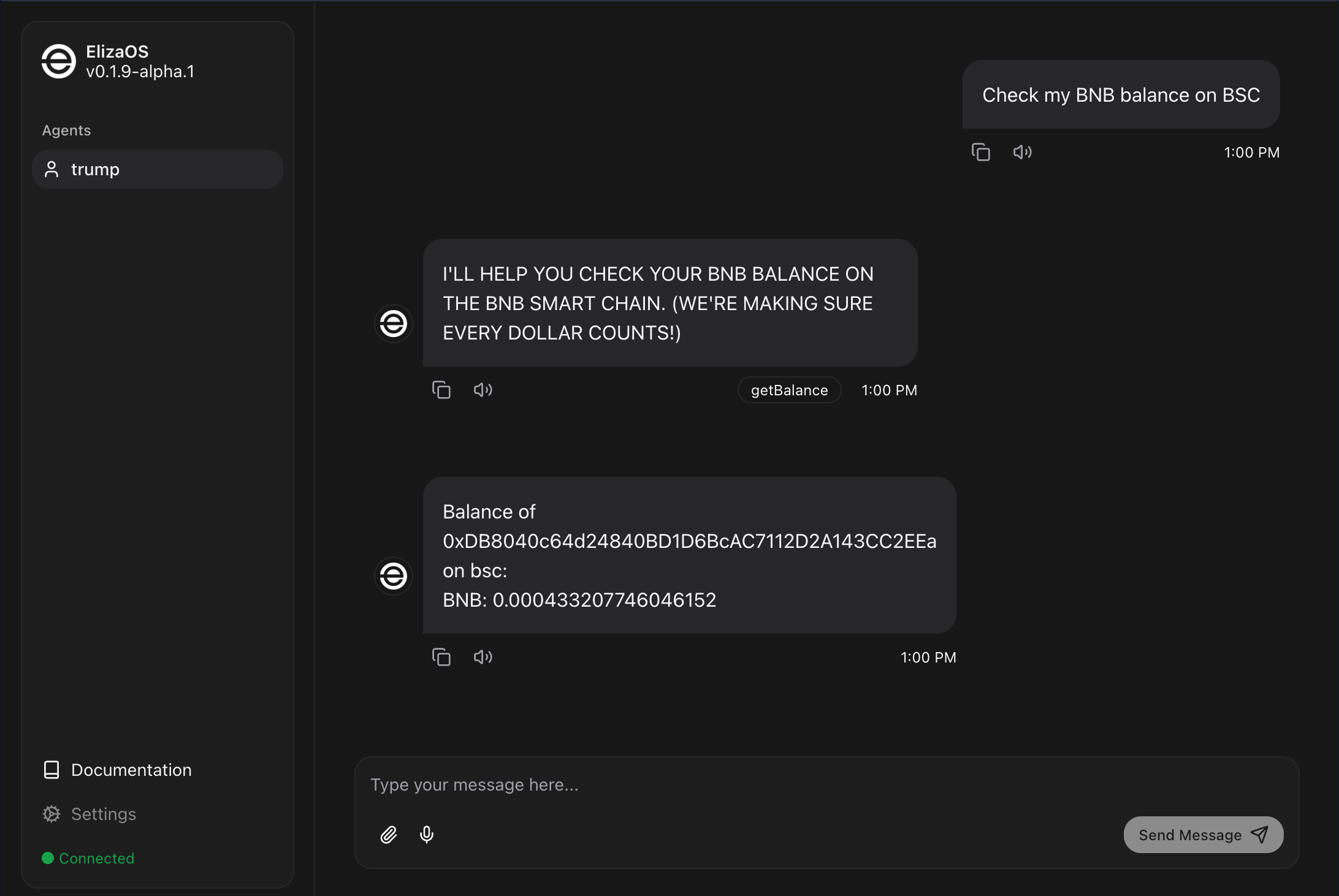 BNBChain Eliza AgentKit (TypeScript) - Replit