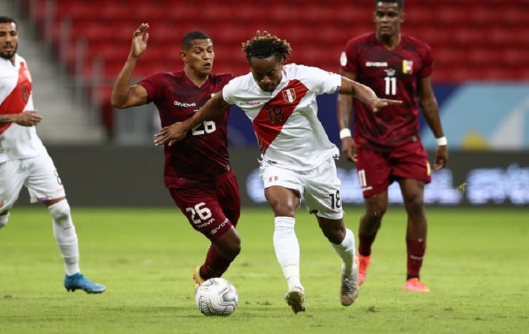Perú vs. Venezuela: André Carrillo puso el primero en el estadio Mané ...