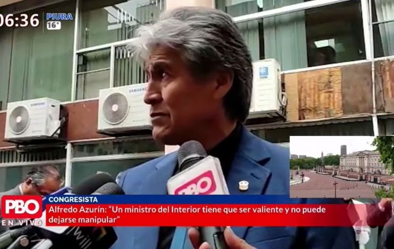 Alfredo Azurín: "Un ministro del Interior no puede dejarse manipular ...