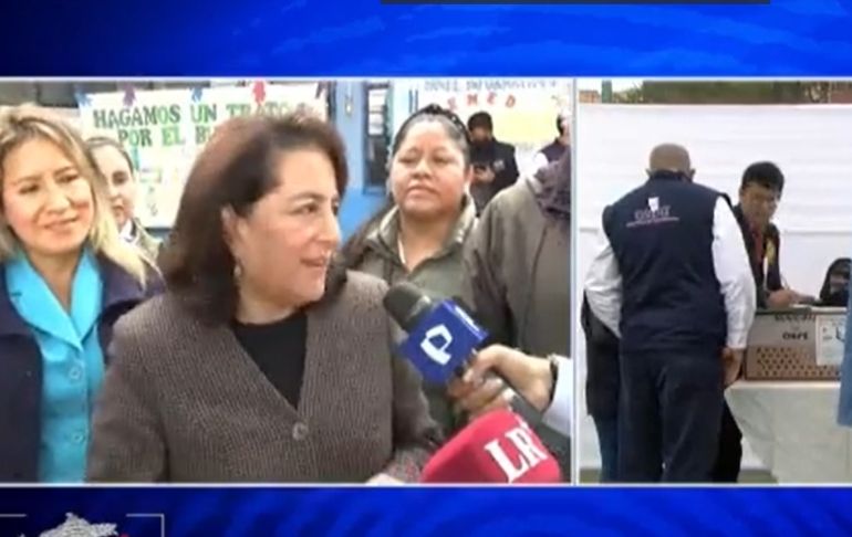 Elizabeth León tras emitir su voto: “Que Dios nos ilumine a todos para ...