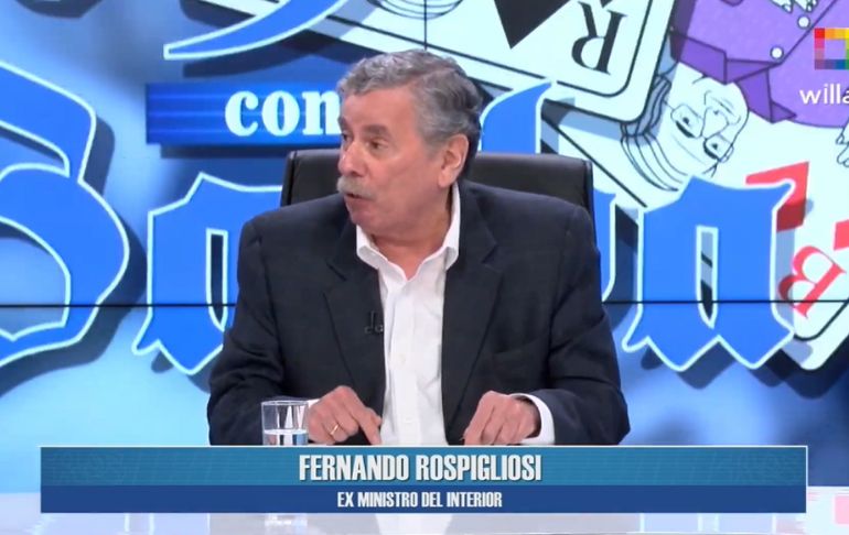 Fernando Rospigliosi: "Hay una espada de Damocles sobre la cabeza de ...