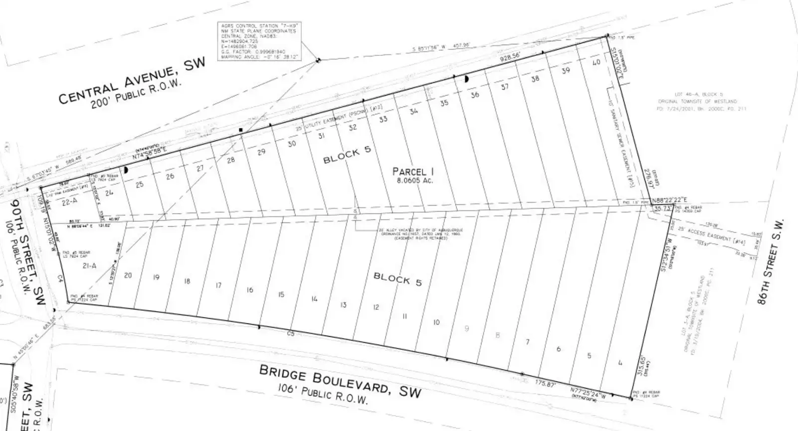 8 Ac Land West Central Ave