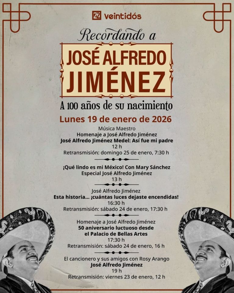 Canal Veintidós recuerda a José Alfredo Jiménez en el centenario de su ...