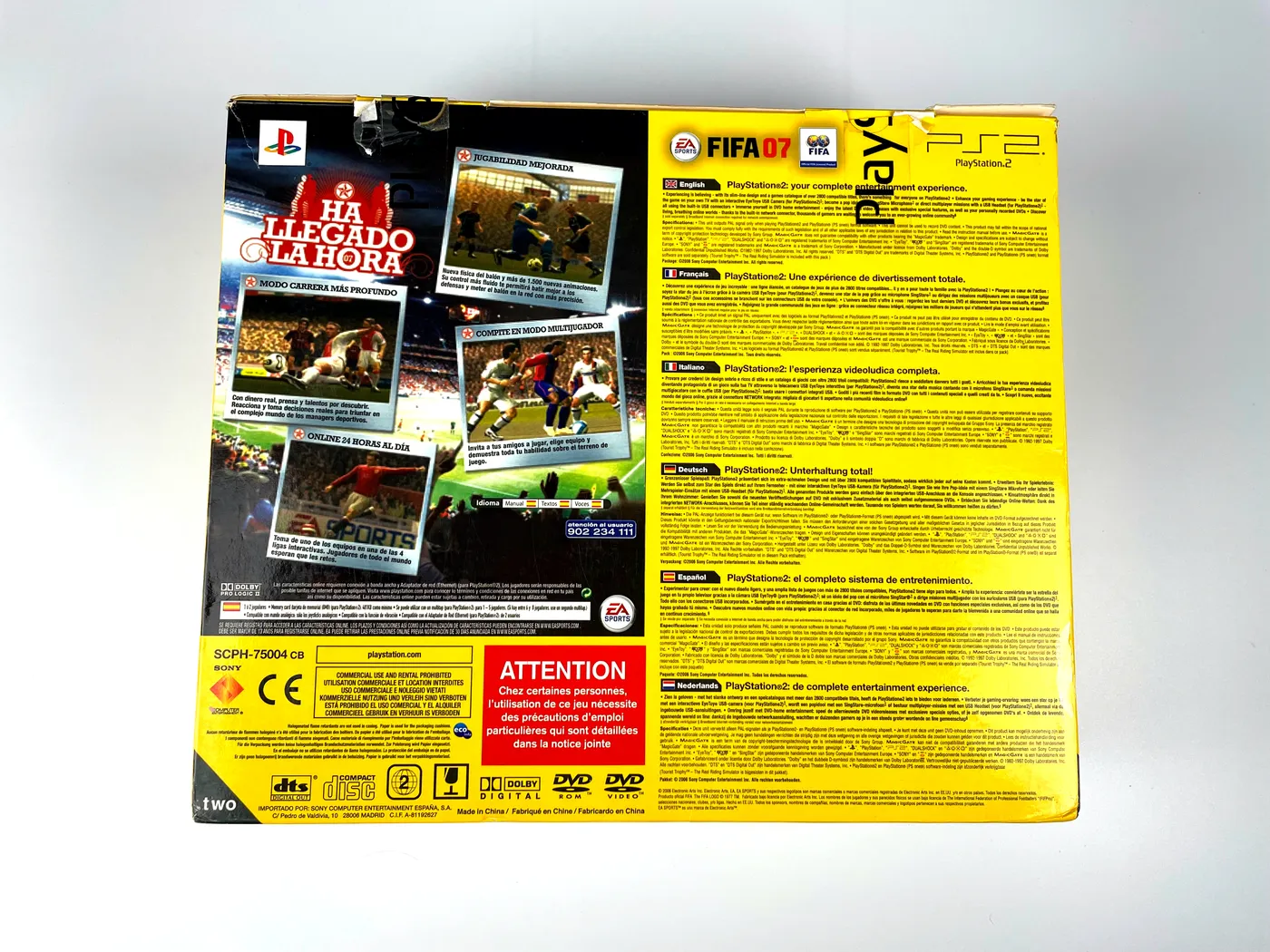 PlayStation 2 Slim SCPH-77004 FIFA 07 Pack Console Complete ...