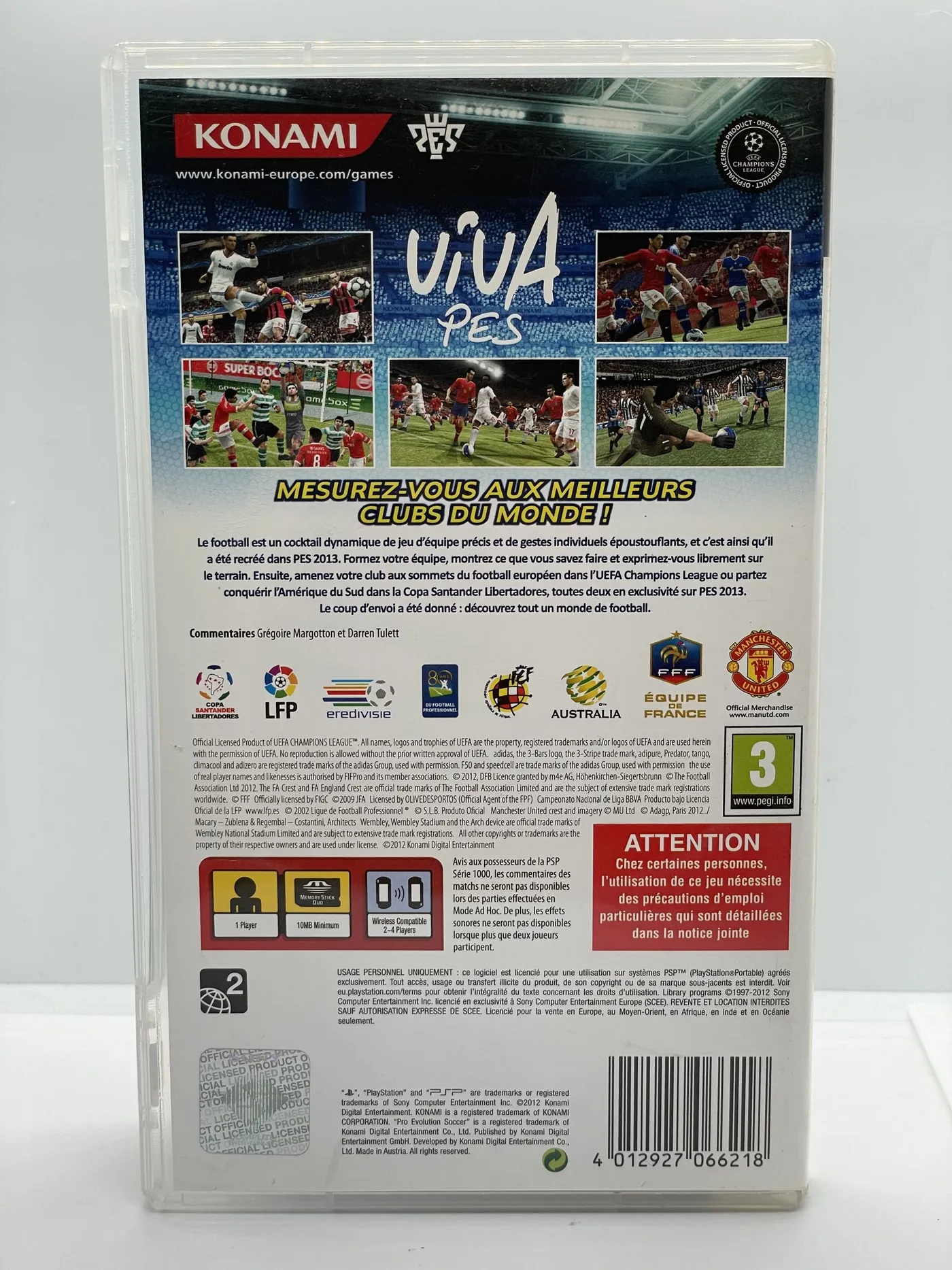 Pro Evolution Soccer 2013 PSP (FR) - PlayStation Portable (PSP ...