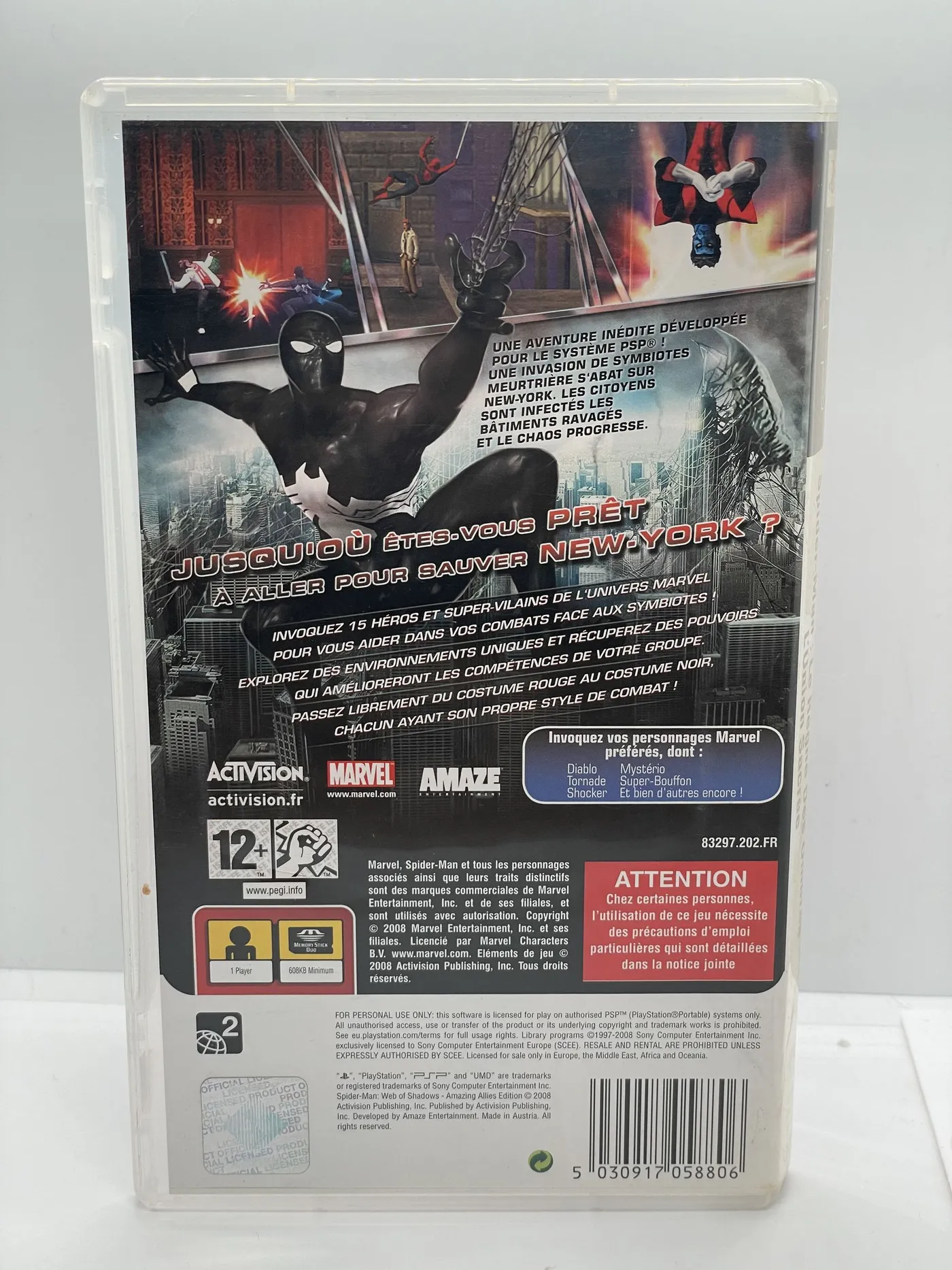 Spider-Man Web of Shadows Amazing Allies Edition PSP - PlayStation ...