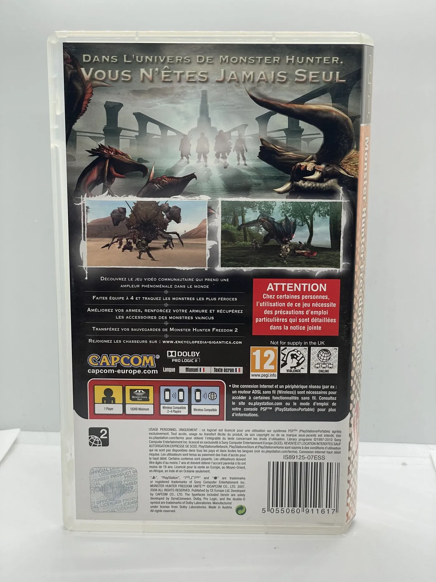 Monster Hunter Freedom Unite PSP - PlayStation Portable (PSP) | Retrobroker