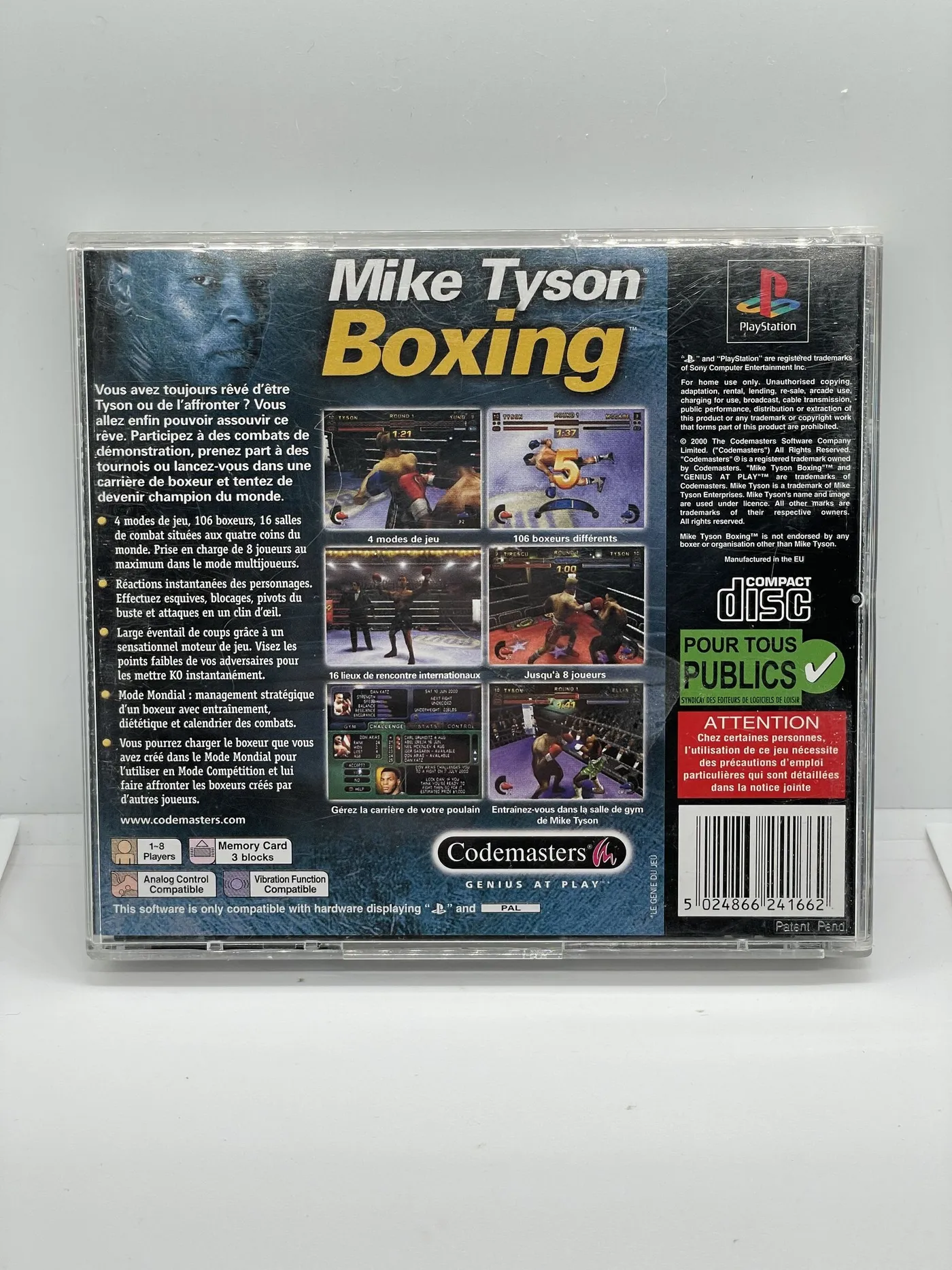 Mike Tyson Boxing PS1 - PlayStation 1 | Retrobroker