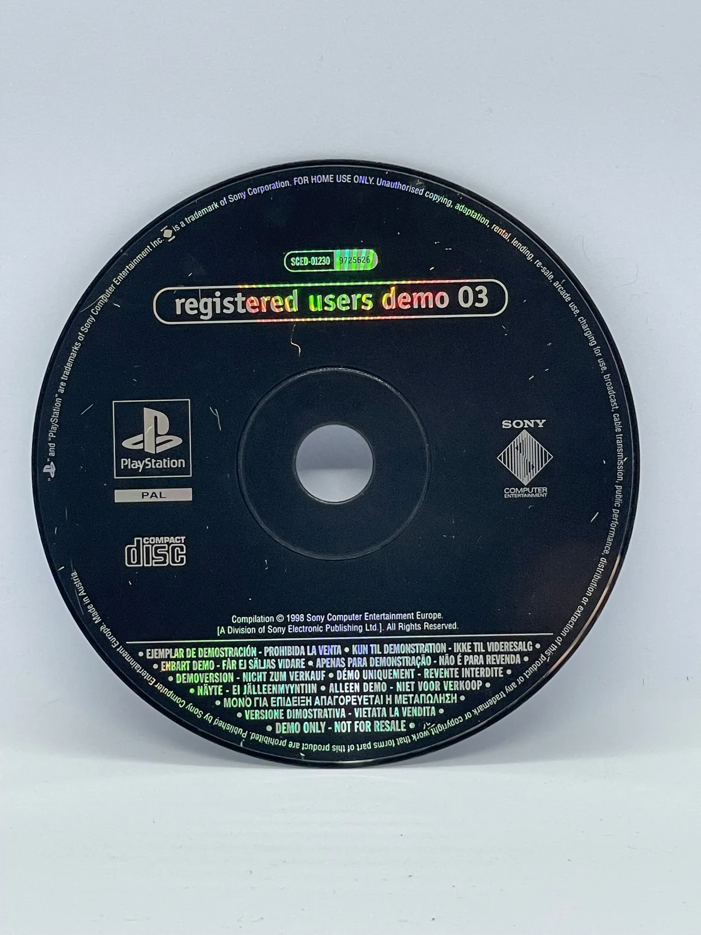 Registered Users Demo 03 PS1 PSX (CD) - PlayStation 1 | Retrobroker
