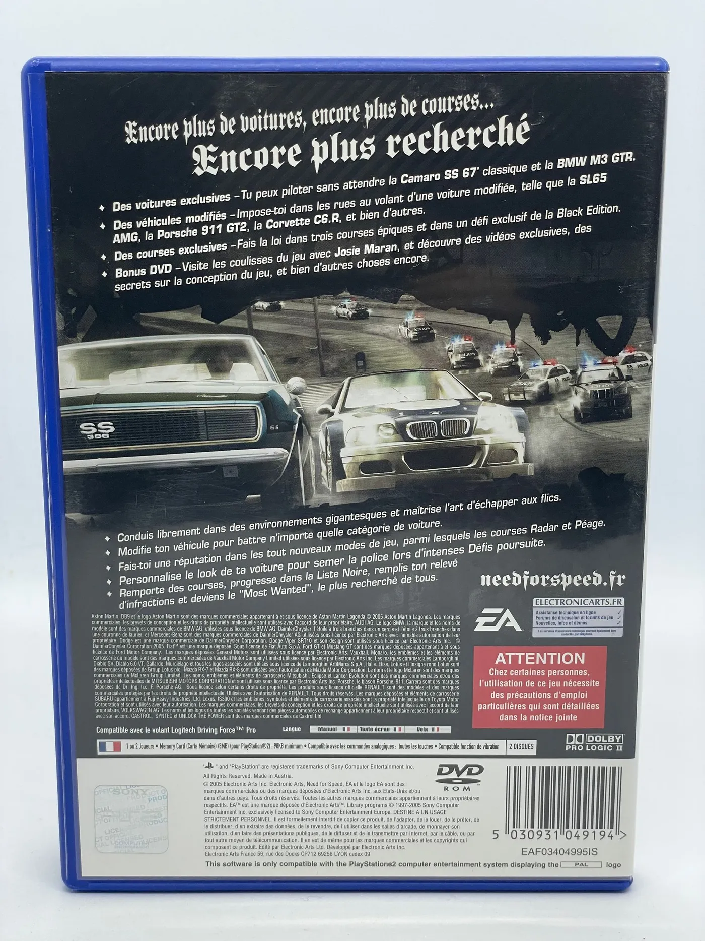 Need for Speed Most Wanted Black Edition PS2 - PlayStation 2 | Retrobroker