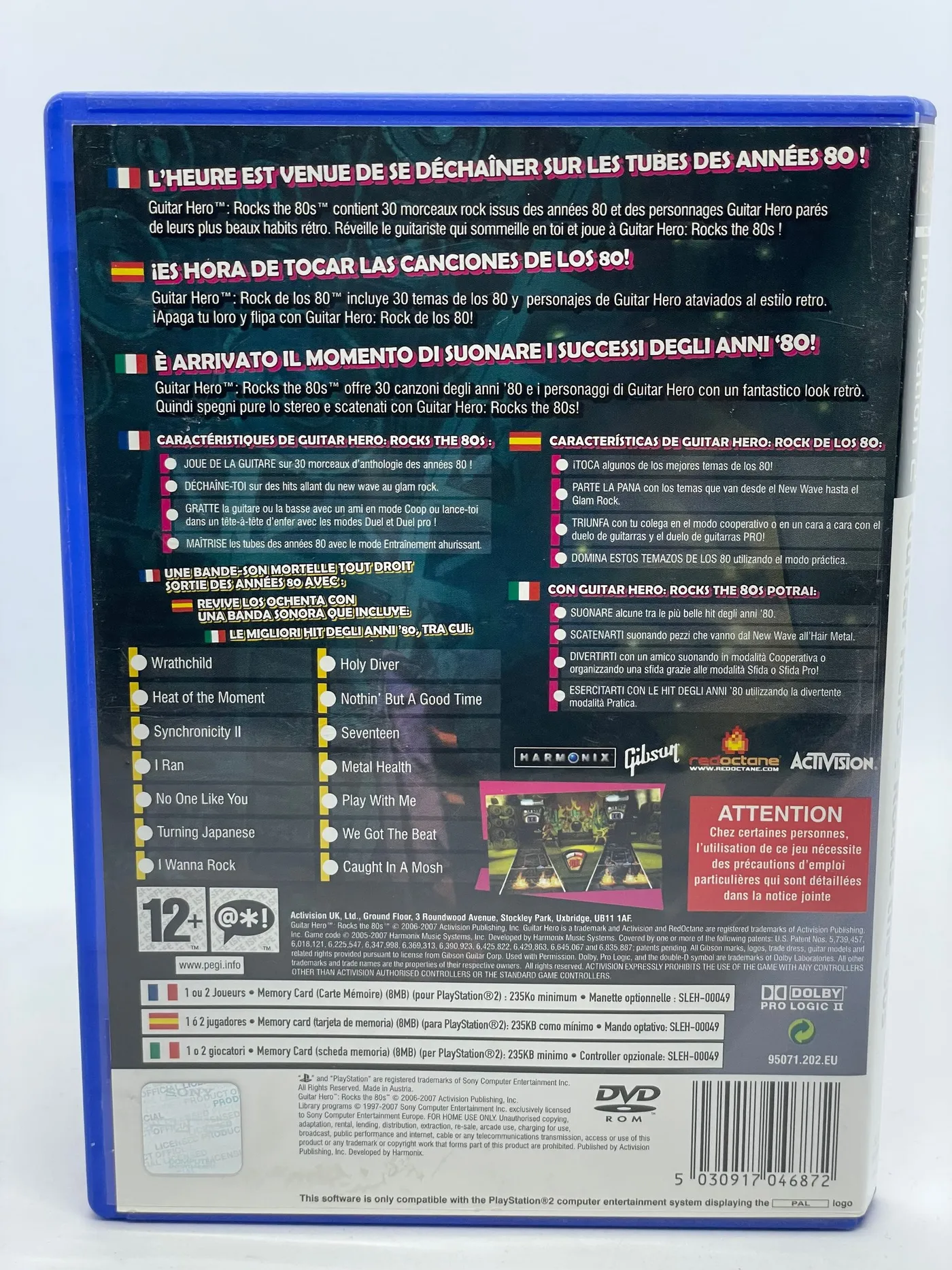 Guitar Hero Rocks the 80s PS2 (FR) - PlayStation 2 | Retrobroker