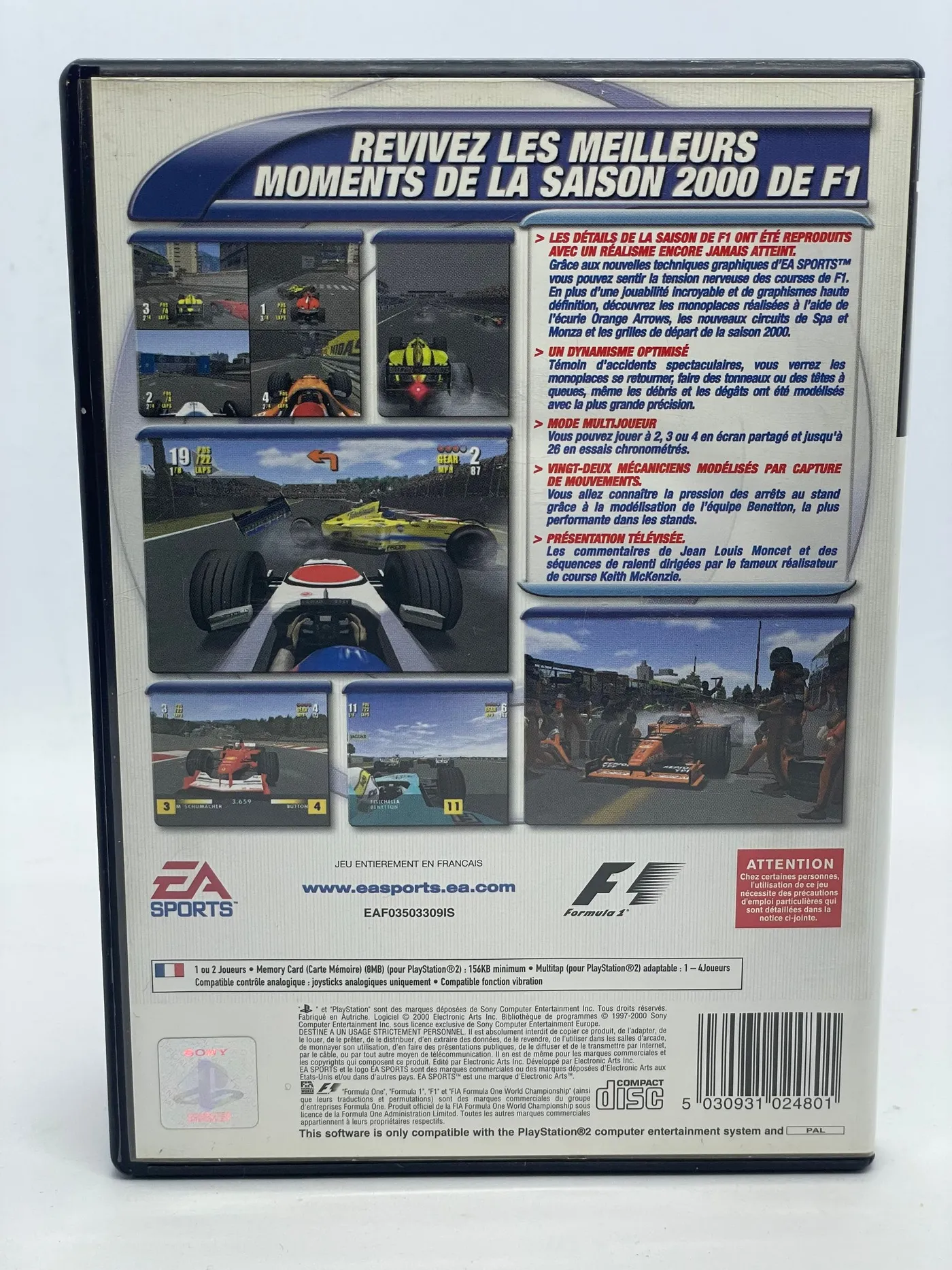 F1 Championship Season 2000 PS2 - PlayStation 2 | Retrobroker