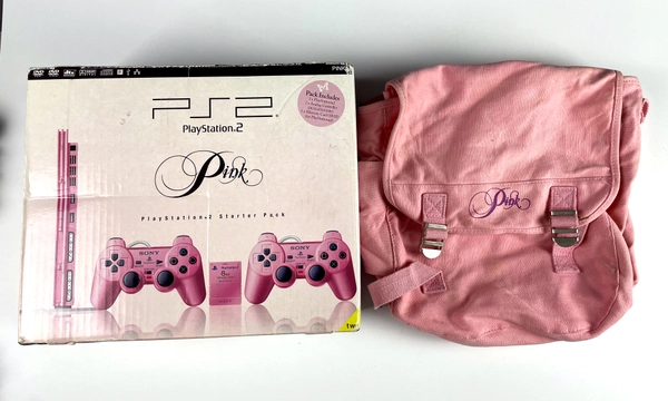 PlayStation 2 PS2 Slim Pink Console SCPH-77004 + Bag Unikat Complete ...