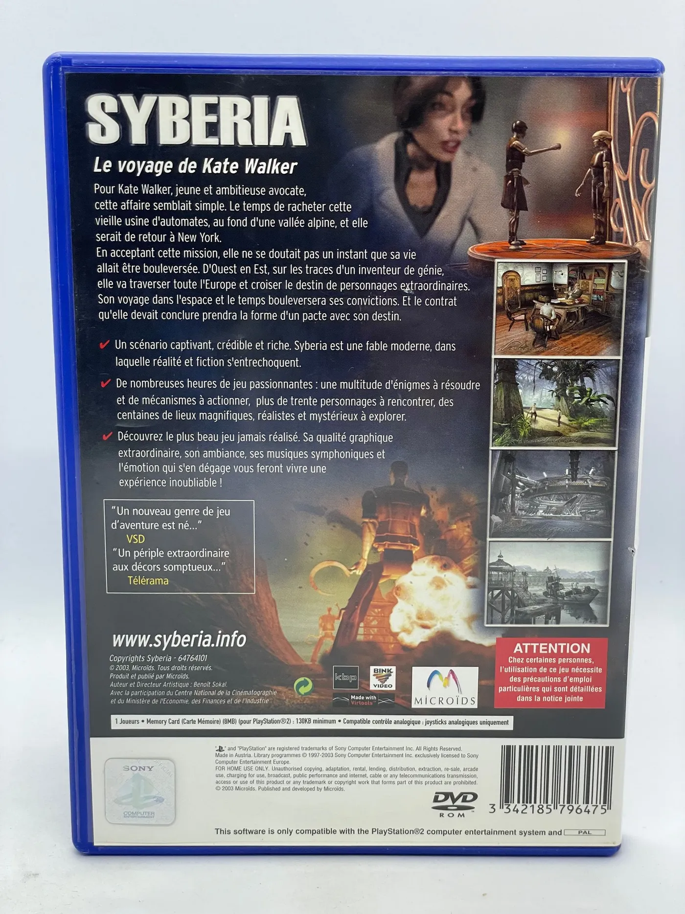 Syberia PS2 - PlayStation 2 | Retrobroker