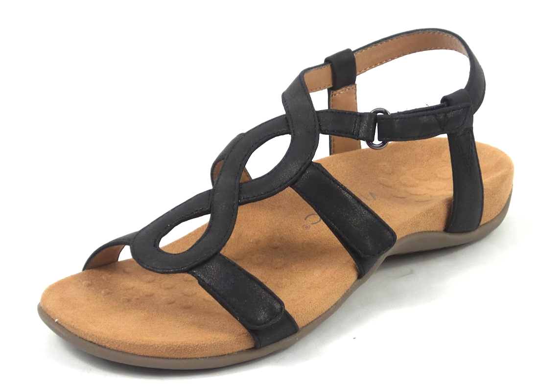 Vionic Adjustable Backstrap Sandals Jodie Black | Jender