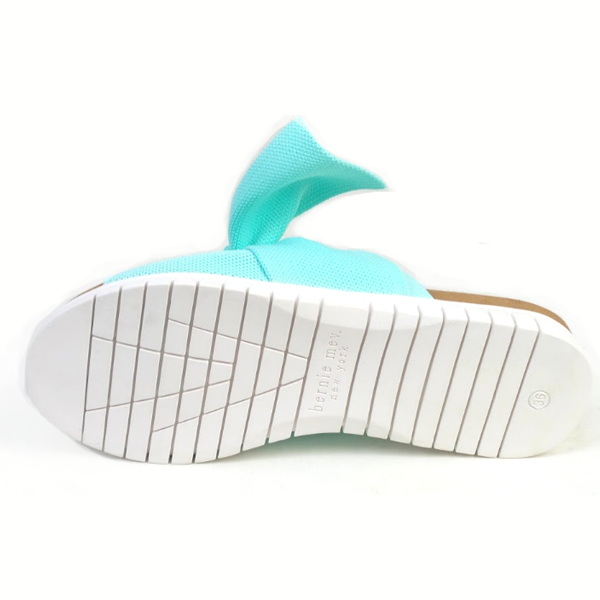 Bernie Mev Knit Slide Sandals with Bow Freesia Aqua | eBay