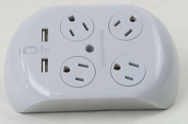 360 Electrical Revolve Plus 4 Rotating Outlets 3.4A & 2 USB Ports | eBay