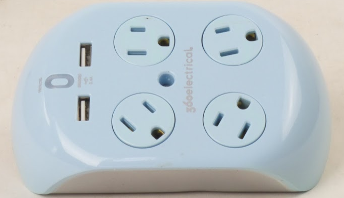 360 Electrical Revolve Plus 4 Rotating Outlets 3.4A & 2 USB Ports | eBay