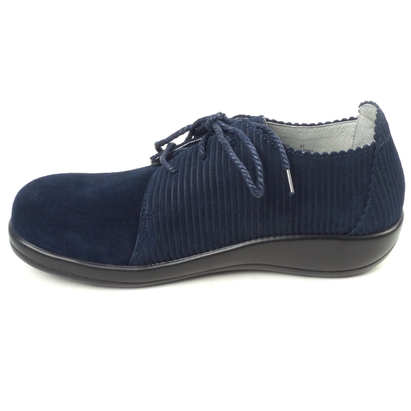 Alegria Leather Lace-Up Corduroy Shoes Pyper Navy | eBay