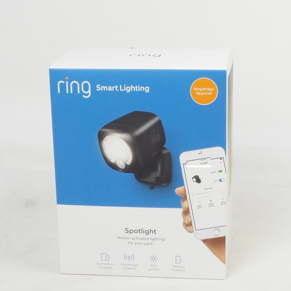Ring Smart Lighting Battery-Powered LED Spotlight Black | Jender