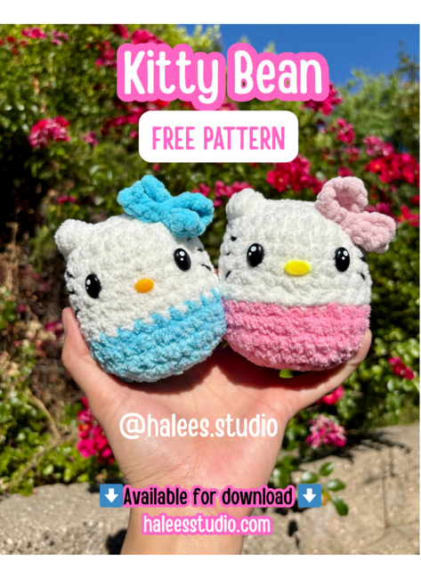 FREE Kitty Beans: Crochet pattern | Ribblr