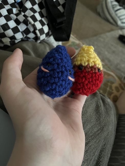 Fire and water sprite: Crochet pattern | Ribblr