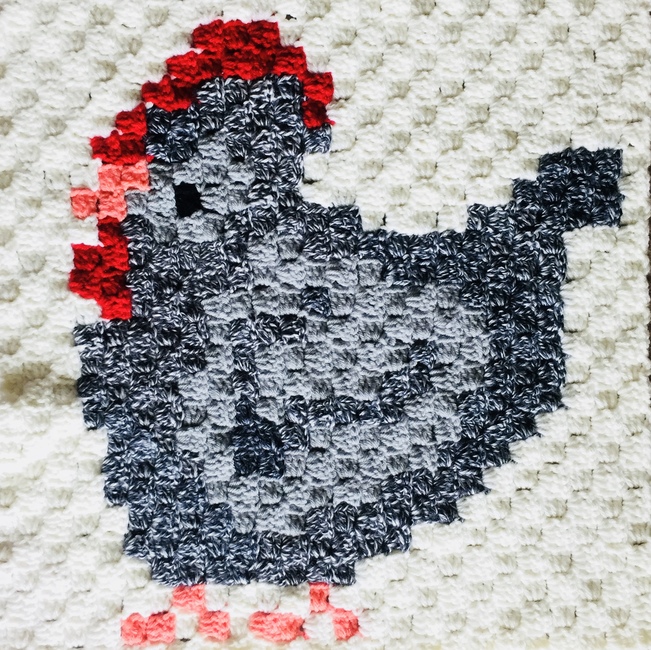 Roo Roo the Rooster C2C Graphgan: Crochet pattern | Ribblr