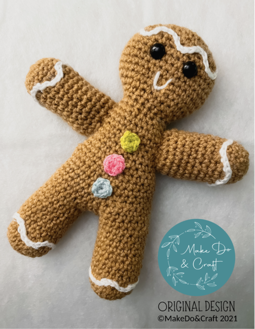 Gingerbread Man Amigurumi: Crochet pattern | Ribblr