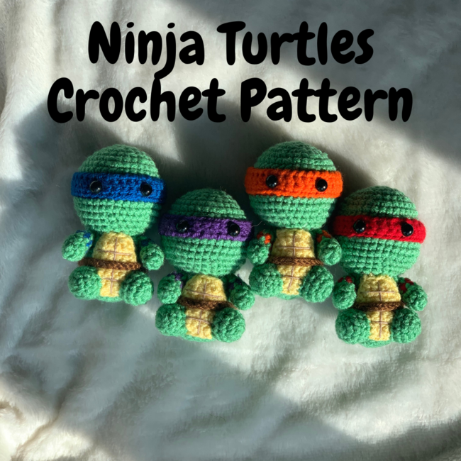Ninja Turtle Amigurumi: Crochet pattern | Ribblr