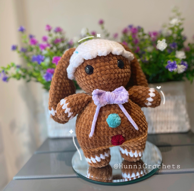 Gingerbread bunny: Crochet pattern | Ribblr