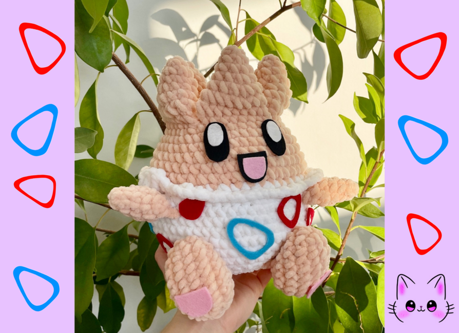 NoSew Togepi Pokmon Anime: Crochet pattern | Ribblr
