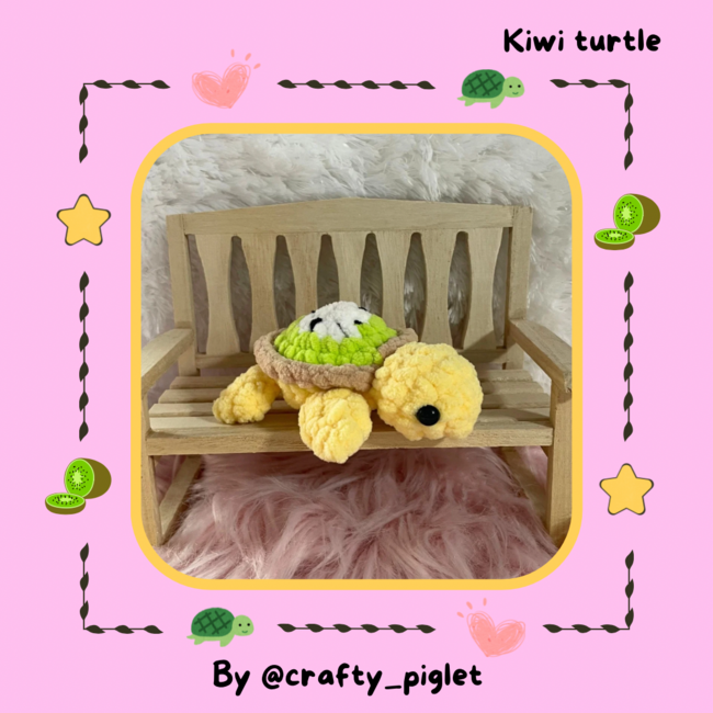 Mini kiwi turtle: Crochet pattern | Ribblr