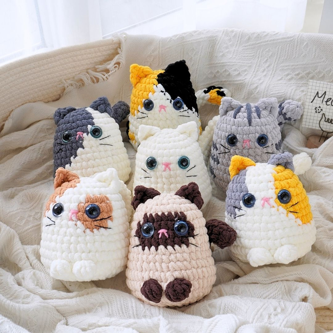 7in1 Chonky Cats Crochet Pattern: Crochet pattern | Ribblr