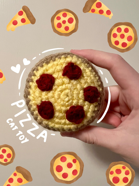 FREE Pizza cat toy: Crochet pattern | Ribblr