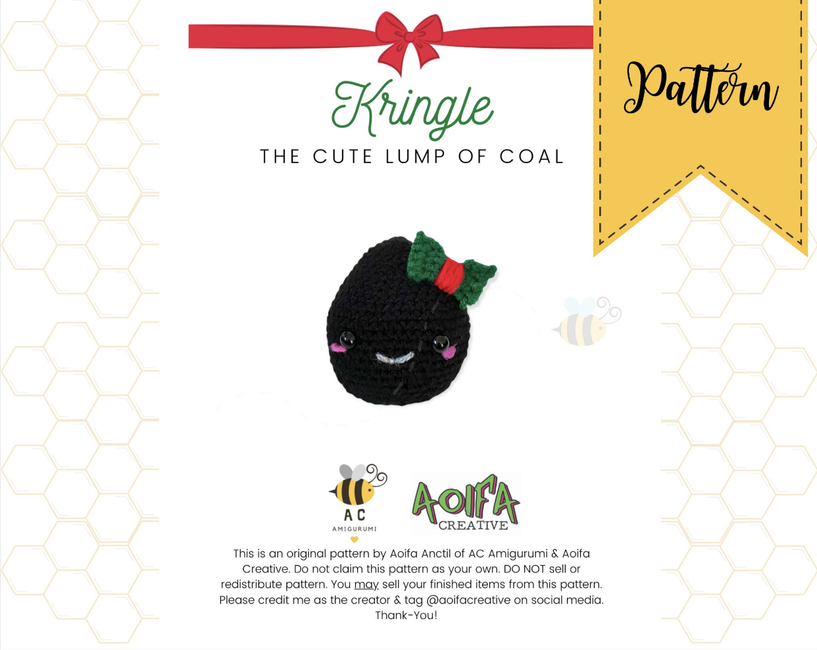 Kringle The cute lump of coal: Crochet pattern | Ribblr